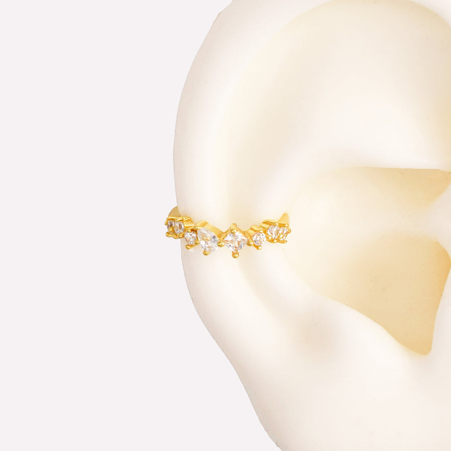 Comfortable Ear Cuff Clip-On Earrings | Pain-Free Ear Cuffs Look Real ...